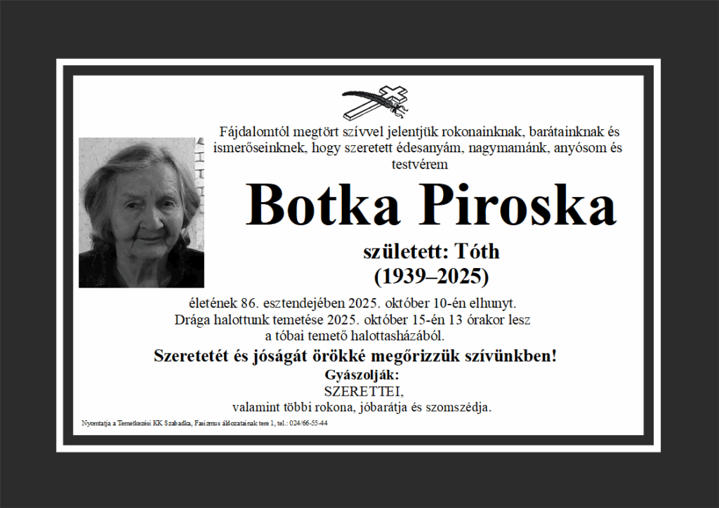 Posmrtnice – JKP Pogrebno Subotica